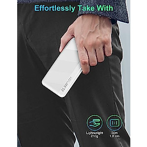 MOSKIZ Portable Charger 2 Pack, 10000mAh Power Bank Fast Charging USB C 20W, Battery Pack for iPhone, Android Cell Phone, Tablet, Lightweight Slim External Charger for Camping, Hiking, Travel