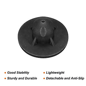 PATIKIL Camping Chair Foot, 8 Pack 15mm 16mm Tubing Dia Detachable Anti-Slip Stool Feet Replacement for Hiking Outdoor, Black