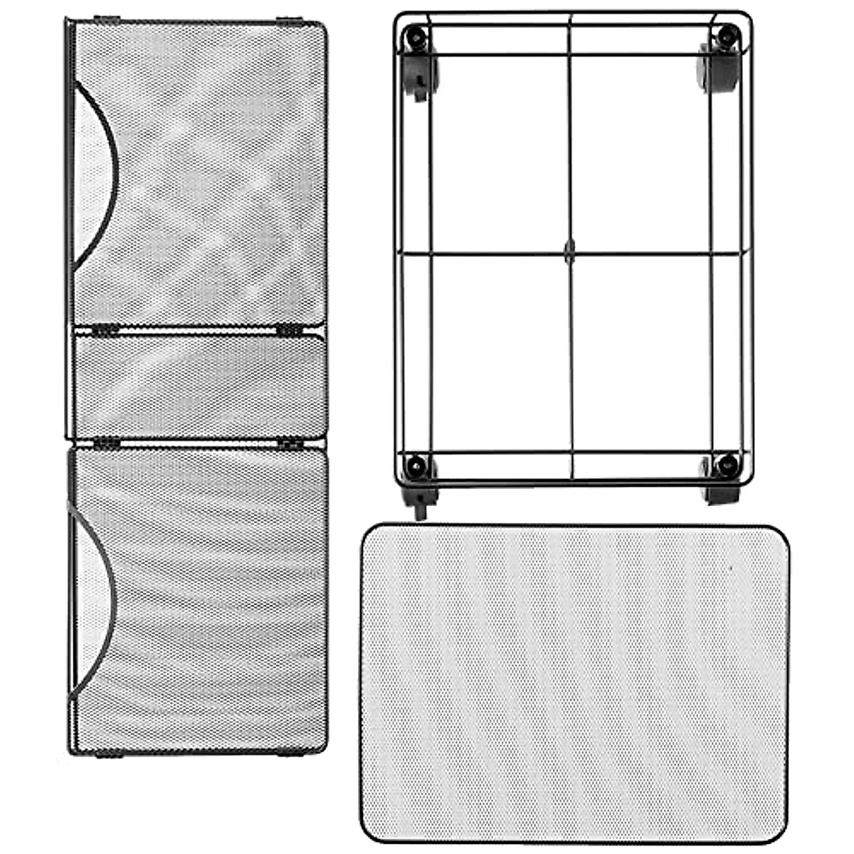 Safco Products 5211BL Onyx Mesh Rolling File Cube, Letter Size, Black