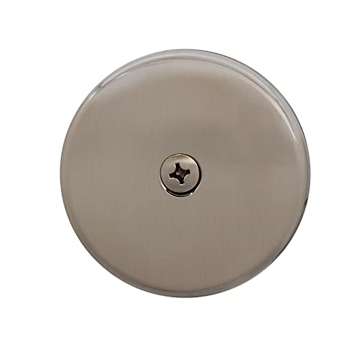 Westbrass D941K-07 1-3/8" Fine Thread Twist & Close Bathtub Drain Trim with One-Hole Overlfow Faceplate, Satin Nickel
