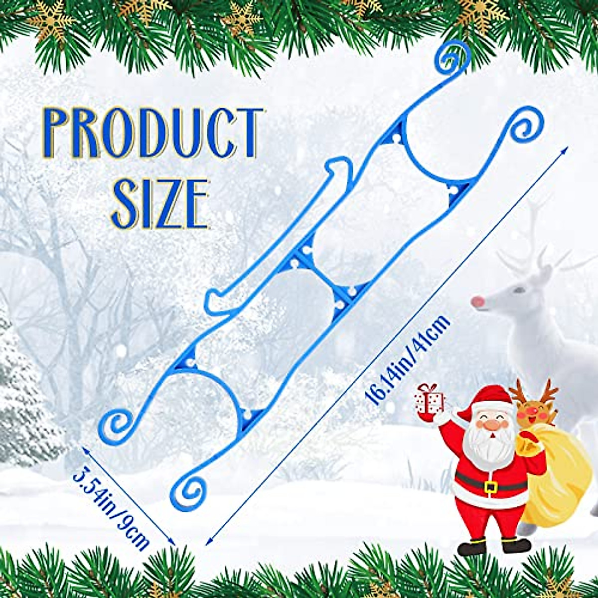 Vicenpal Christmas Lights Storage Holder, Holiday All-purpose Light Cord Wind up Organizer for String Lights, Extension Cords, Magnet Fishing Rope (Blue, Set of 6)