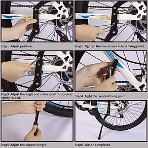 Totonia Bike Kickstand - Adjustable Bike Kickstand fits Most 24" - 29" Mountain Bike Aluminium Alloy Rear Mount Bike Kickstand