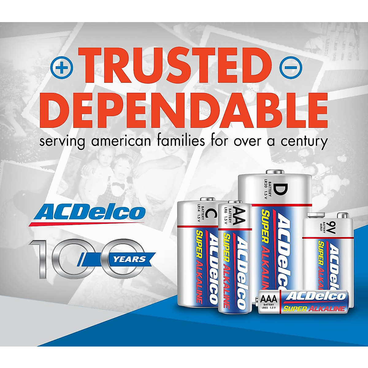 ACDelco 48-Count AA Batteries, Maximum Power Super Alkaline Battery, 10-Year Shelf Life, Recloseable Packaging
