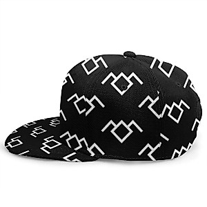 Twin Owl Petroglyph Snapback Hat Hip Hop Baseball Cap Flat Bill Brim Adjustable Trucker Hat for Men