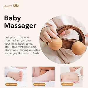 let's make Organic Baby Push Car Wooden Toys 2pc Wood Car and Fine Movement Development and Infant Grasping Montessori Toys