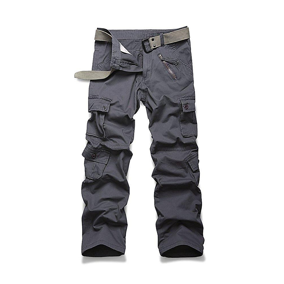 AKARMY Womens Cargo Pants with Pockets Outdoor Casual Ripstop Camo Military Combat Construction Work Pants Gray