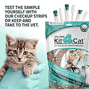 KIT4CAT 2lb Hydrophobic Cat Litter for Urine Collection, Hydrophobic Sand Urine Collection Litter Kit I Collect cat Urine Sample for Test (3 x 11oz Bags)