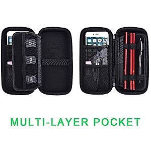 PAIYULE Travel Case for Texas Instruments Ti Nspire CX CAS II Ti-84 Plus CE Graphing Calculator, Large Capacity for Pens, Cables and Other Accessories -Black (Box Only)