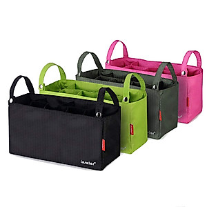 LTDH Stroller Organizer Bag Waterproof Insert Bag Universal Stroller Storage Bag For Baby Accessory Organizer With 7 Partition (Armygreen)