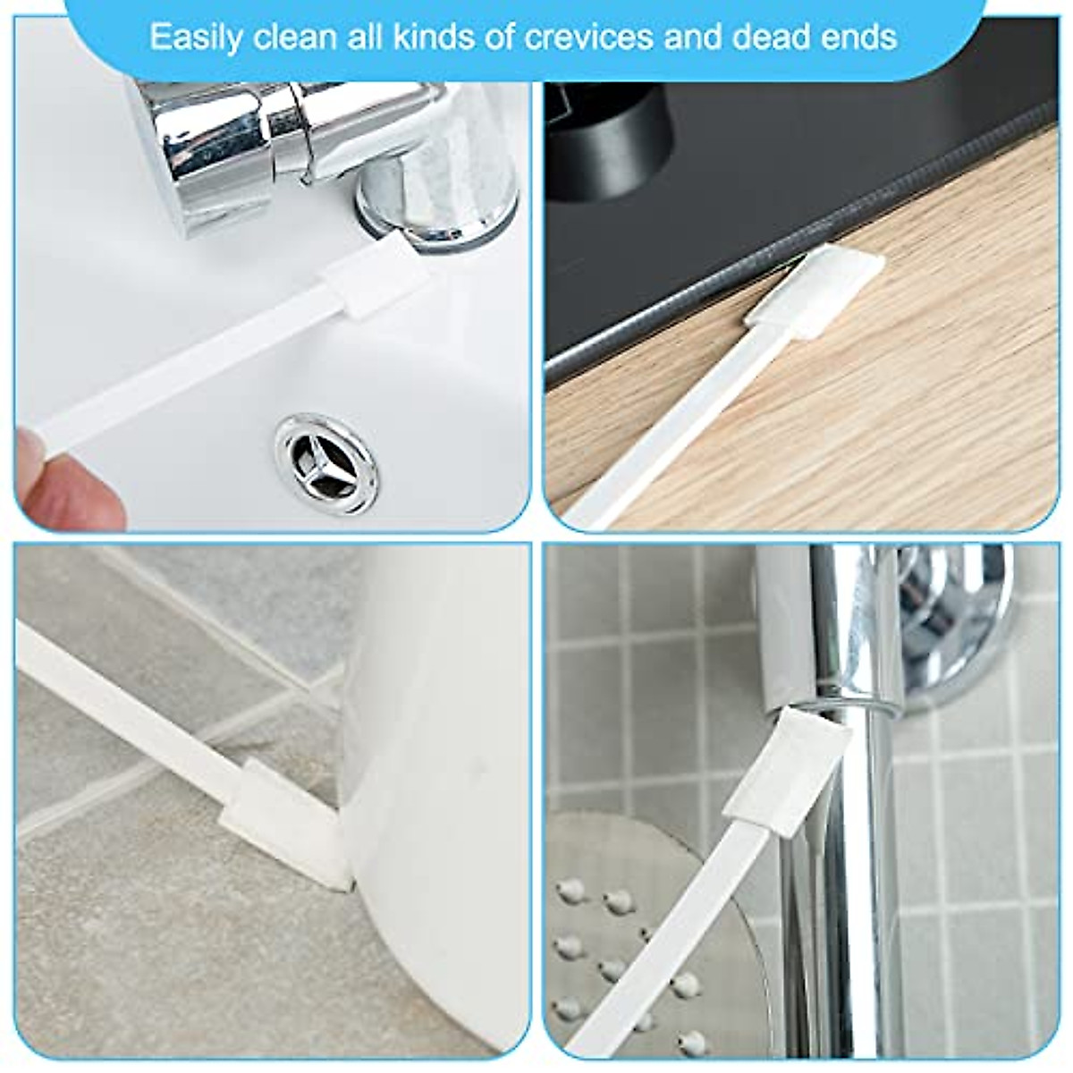 Disposable Crevice Cleaning Brushes, Disposable Toilet Bowl Brushes Crevice Hole Brushes Detail Cleaning Brushes for Toilet Corner, Window Groove, Door Track, Keyboard, etc(70 PCS)