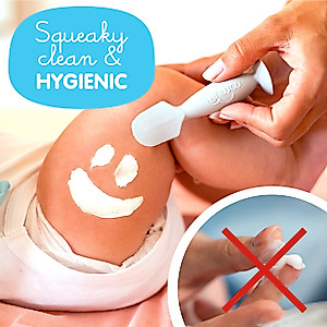 Bumco Mini Diaper Cream Spatula with Case - BPA-Free Butt Spatula Baby, Soft & Flexible Diaper Spatula, Diaper Cream Applicator, Mom-Invented Baby Must Haves, Diaper Bag Essentials, Butt Paste Spatula