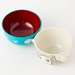 Sunart Disney "Little Mermaid" Ariel Soup Bowl and Rice Bowl Set, Mini SAN2191-1