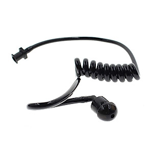 AUTOKYA Pair Black Accoustic Ear Tube Black Medium Earmold for Police Radio Earpiece