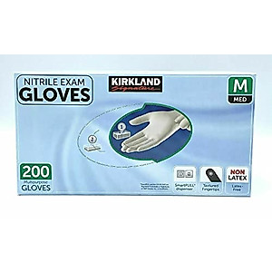 Kirkland Signature Nitrile Gloves, Box of 200, Medium for Health Care, Food Service, Home other uses....