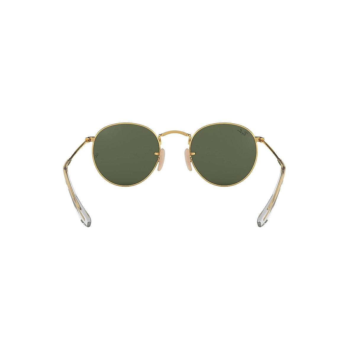 Ray-Ban RB3447N Round Flat Lens Sunglasses, Gold/G-15 Green, 50 mm