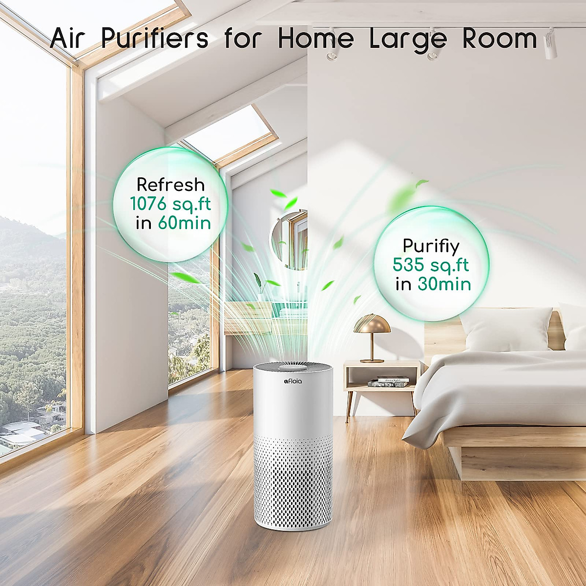 Afloia Air Purifiers for Home Large Room Smart WiFi Voice Control, Afloia Original True HEPA H13 Filter