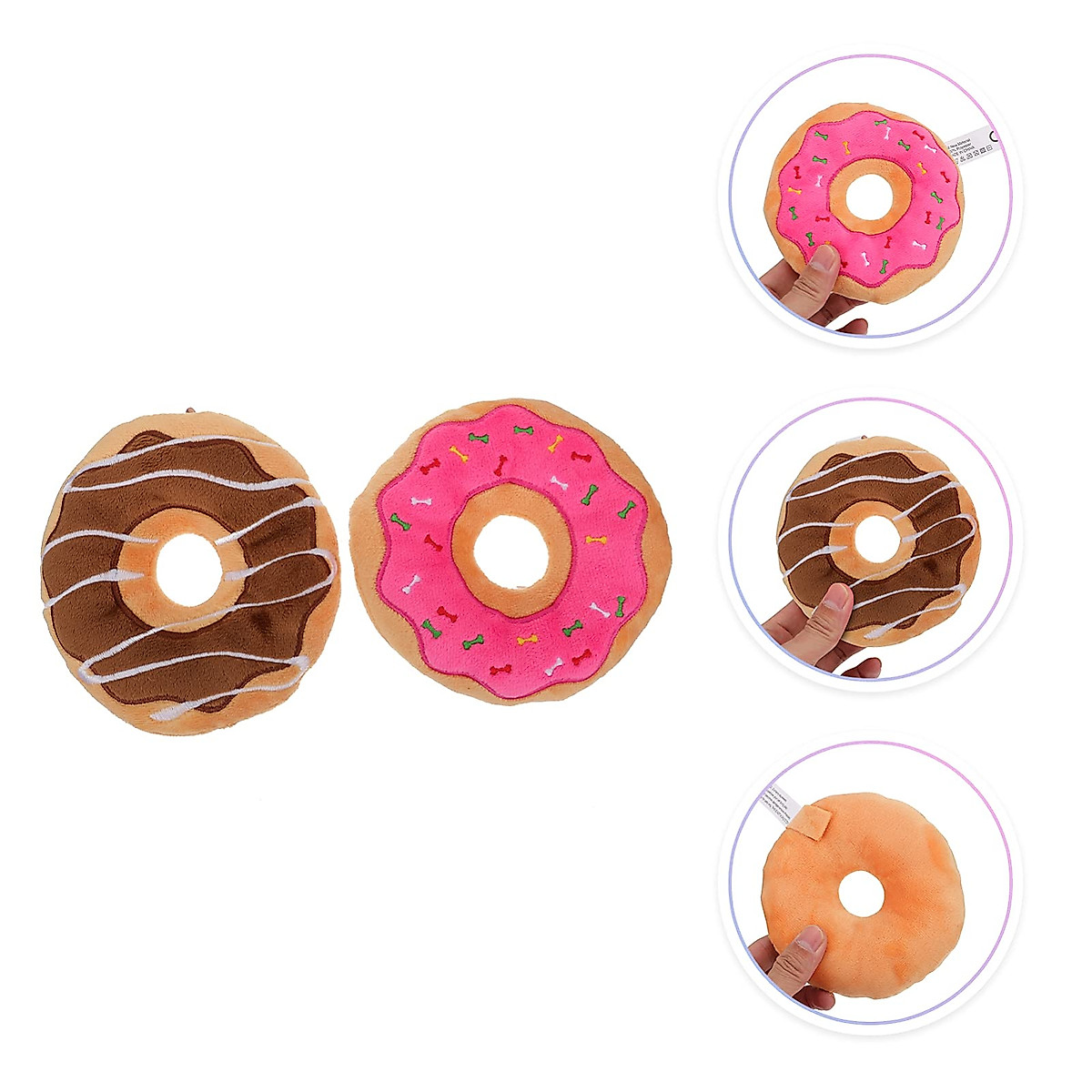 POPETPOP 2pcs Pet Plush Toys Dog pet Biting Toy Small Puppy chew Pet Supplies Teething Toys for Puppies Puppy Dental Toy Pet Plaything Puppy Toy Pet Chew Toy Sound Toy Filling pp Cotton