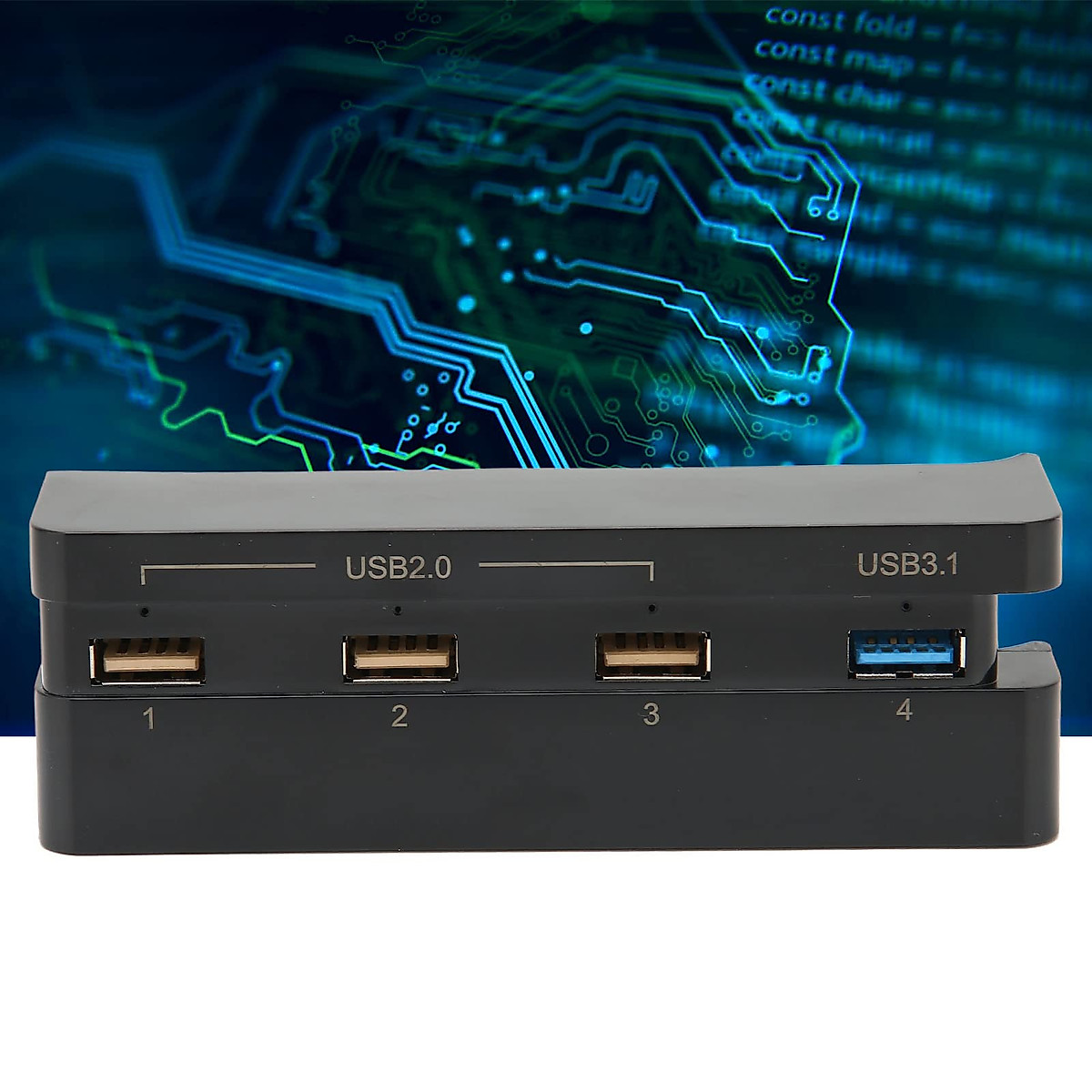 for PS4 Slim Gaming Console Hub, USB2.0 x 3+USB3.0Expansion Adapter, High Speed USB Hub Adapter, Plug and Play, USB Charger Controller Splitter, Compatible USB 3.1/2.0
