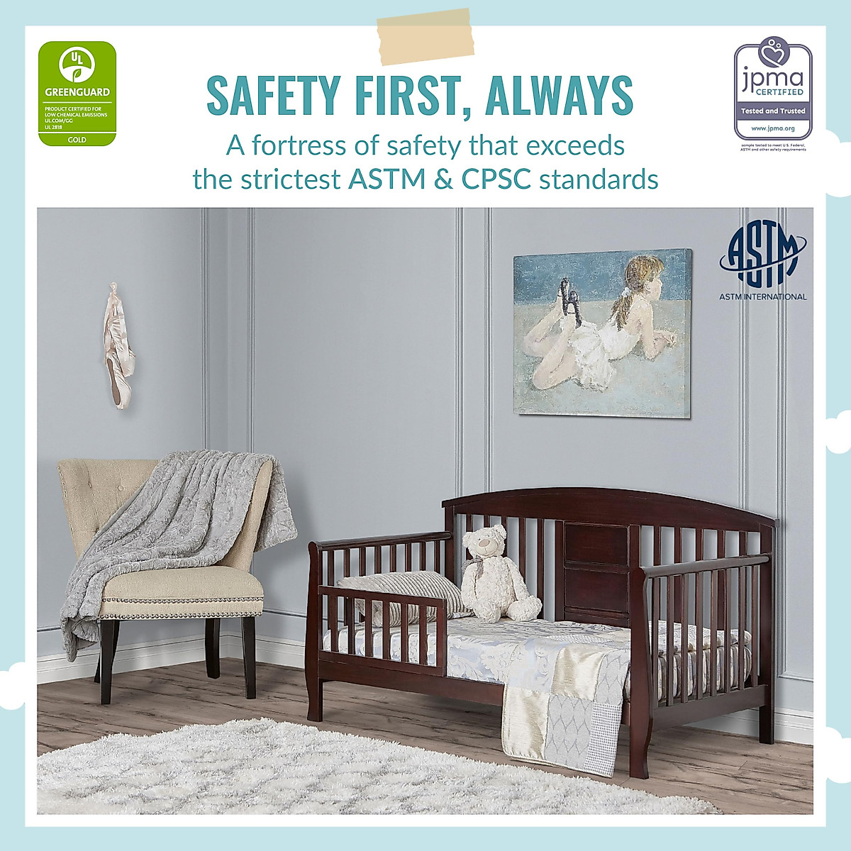 Dream On Me Dallas Toddler Day Bed, Espresso (651-ESP)