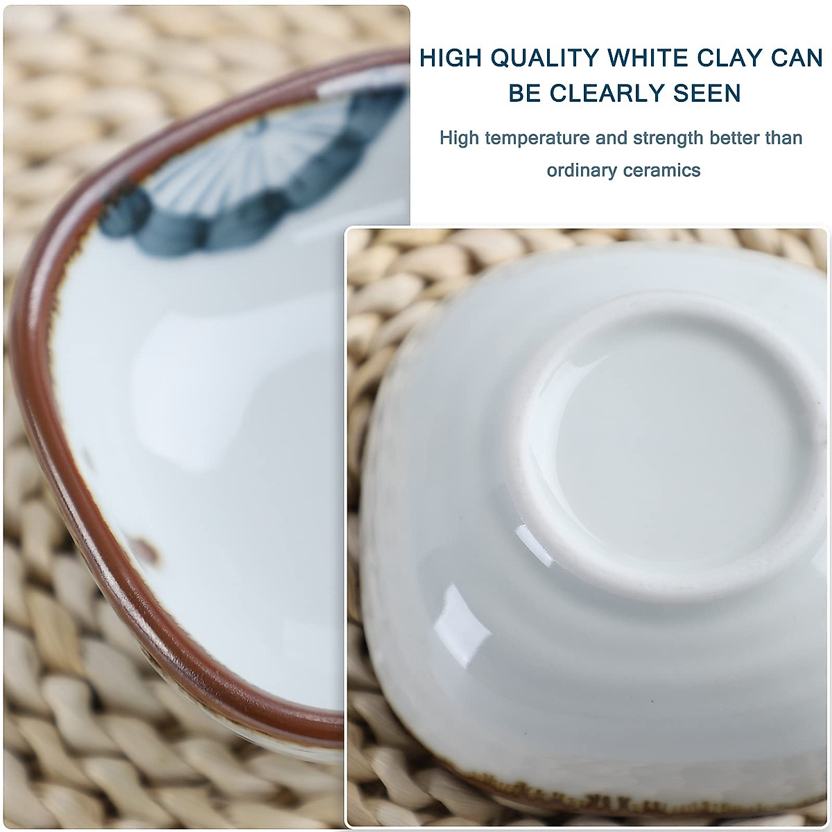 MOSYONE Soy Sauce Dish, Dipping Sauce dishes set of 6 - Elevate Your Dining Experience with Small Bowls for Side Dishes, Sushi, Tomato Sauce, Vinegar, Salad Dressing, Soy Spices and Dessert