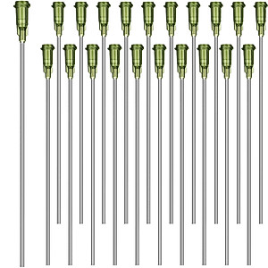 Honoson 20 Pack 4" Syringes with Needle 14 Gauge Blunt Tip Dispensing Needle Industrial with Luer Connector Needle