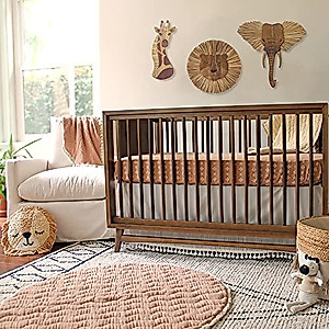 Crane Baby Safari Nursery and Toddler Room Décor, Wooden Animal Wall Décor for Boys and Girls, Lion, 21" x 21"