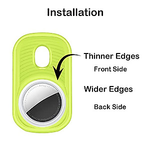 Handygear Protective Case Compatible with Apple AirTags, Premium Cover Keychain TPU Bumper Full Protection Shock Resistant Secure Holder (Yellow)