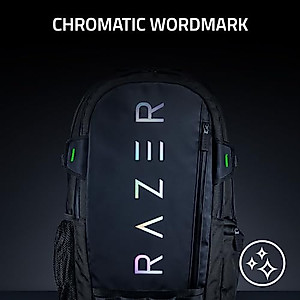 Razer Rogue v3 16" Gaming Laptop Backpack: Travel Carry On Computer Bag - Tear and Water Resistant - Mesh Side Pocket - Fits 16 inch Notebook - Chromatic