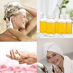 Kitchen GIMS Plastic Travel Bottles 3.4oz/100ml TSA Approved Travel Bottles Empty Squeeze Bottles with Flip Cap Travel Size Bottles for Shampoo Conditioner & Cosmetics (5 Pack)