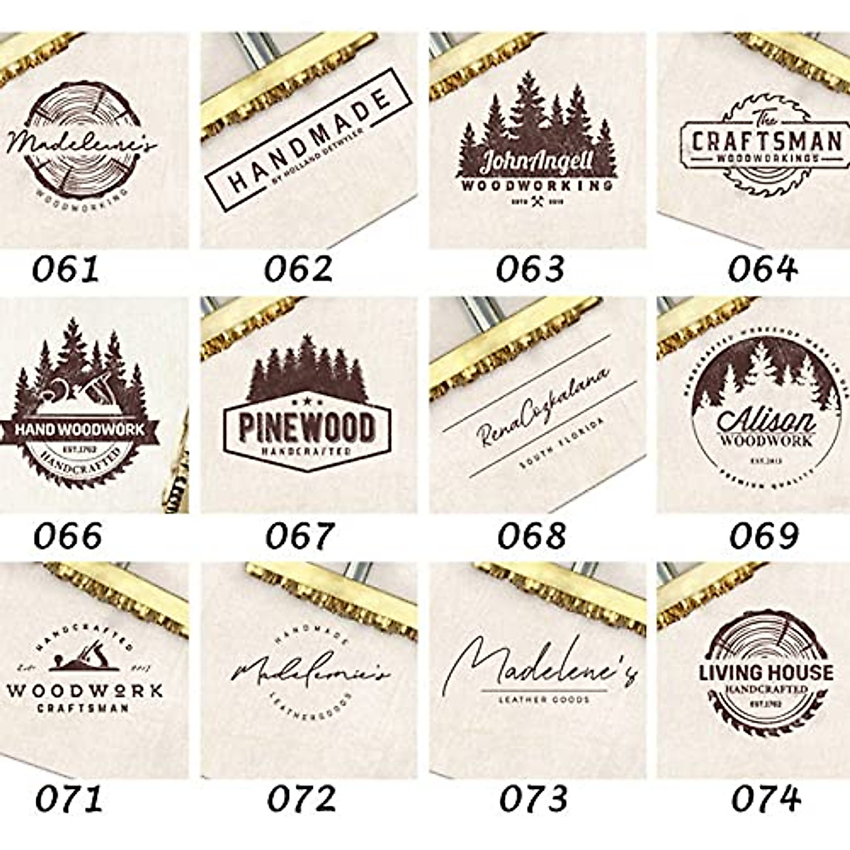 Custom Electric Wood Branding Iron for wood， 350W Custom Cake Logo BBQ Heat Stamp with Brass Head and Wood Handle for Woodworking and Handcrafted Design Compatible With 8mm (Electric iRon Only)