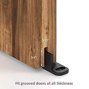 ZEKOO Adjustable Sliding Barn Door Hardware Door Bottom Floor Guide Plastic Limit The Door with Screws (2set)