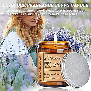 Candles Gifts for Women, Sending You a Big Hug, Positive Affirmations, Mothers Day, Birthday Valentine Gifts for Her Him Daughter Girlfriend Wife, Soy Wax Lavender Scent