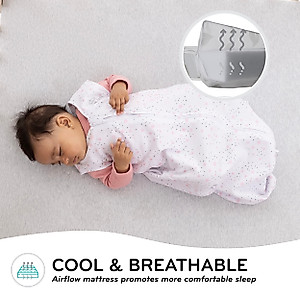 Evenflo Green & Gentle Breathable Crib Mattress - Dual-Sided Comfort for Infants & Toddlers with Water Resistant Cover, GreenGuard Gold Certified for Safety