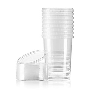 NYHI 32-oz. Round Clear Deli Containers with Lids | Stackable, Tamper-Proof BPA-Free Food Storage Containers | Recyclable Airtight Container for Kitchen Storage, Meal Prep, Take Out | 18 Pack