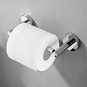 WEIKO Chrome Toilet Paper Holder Towel Ring,Bathroom Hardware Set,Hand Towel Holder Wall Mount Tissue Roll Holder with Double Post Bath Accessories SUS304 Stainless Steel 2pc