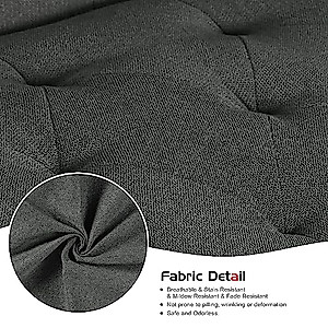 VAMEPOLE Sofa Couch, 62" Small Loveseat Couches w/2 USB Charger Ports & 2 Cup Holders for Living Room Furniture, Tufted Upholstered Comfortable Love Seat, Small Couches for Small Spaces (Dark Grey)