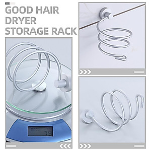 Ipetboom Blow Dryer Stand Hair Dryer Stand No Drilling Dryer Hanger Wall Mount Hair Dryer Rack Blow Dryer Organizer Hair Dryer Holder Wall Mounted Hair Blow Dryer Holder Pendant Storage