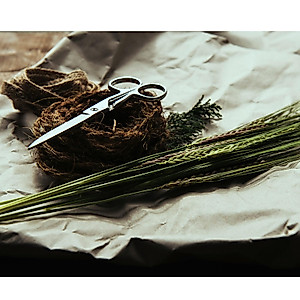 Yutoner Silver Office Scissors, Heavy Duty Sewing, Tailor Fabric Sewing Paper Cutting Shears Stainless Steel Cutter Leather Art Craft Office Scissors (6 Inch)