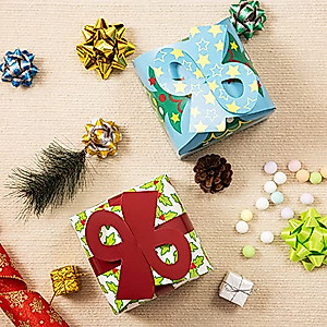 JOYIN 24 PCS 3D Christmas Goody Gift Boxes with Bow for Holiday Xmas Goodie Paper Boxes, School Classroom Party Favor Supplies, Candy Treat Cardboard Cookie Boxes