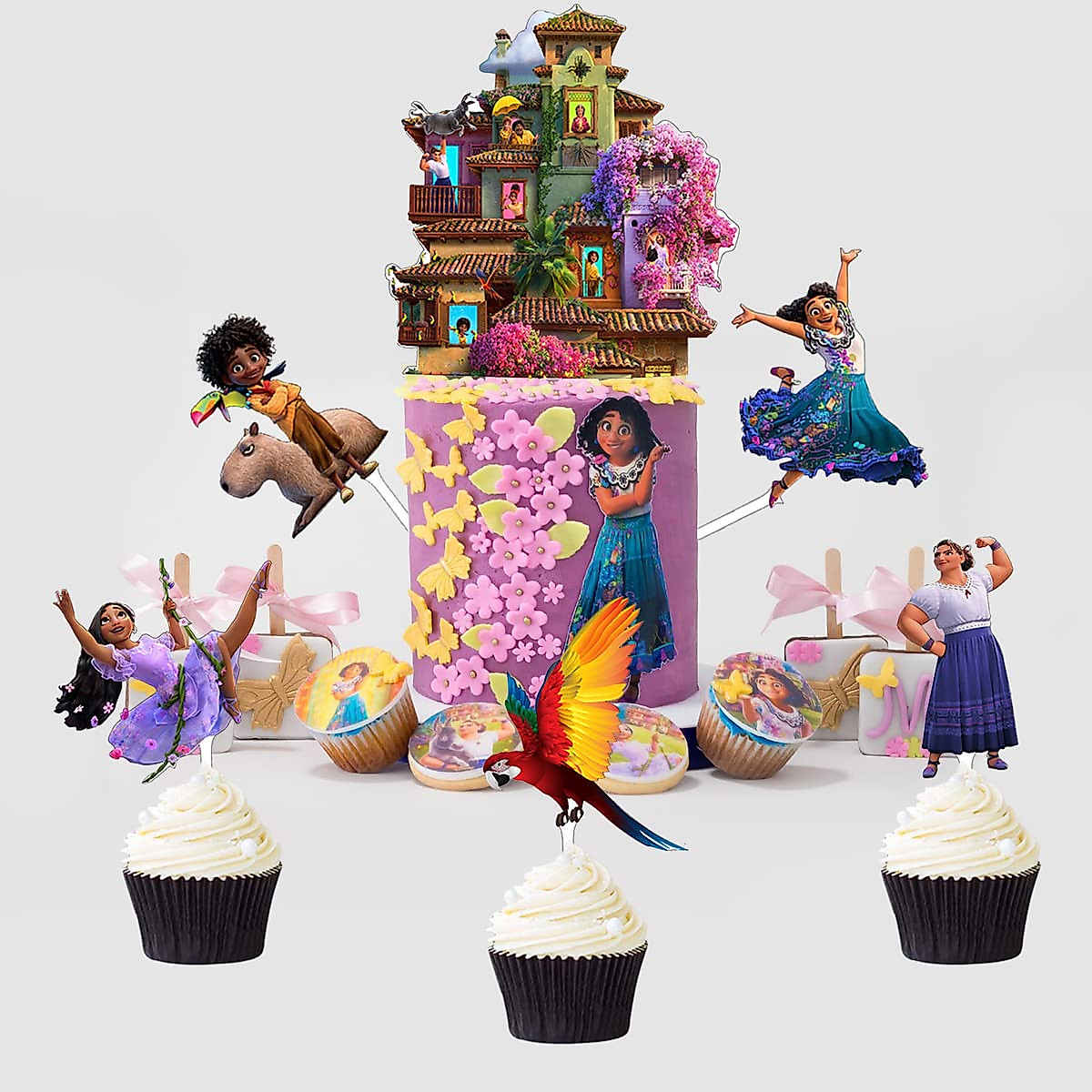 6pcs Acrylic Encanto Birthday Cake Toppers, Encanto Party Cake Decorates, Encanto Kids Party Supplies