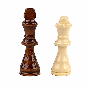 Regal Games 15 Inch Wooden Chess Set - 2 Extra Queens - Folding Board, Portable Chess Board Game Sets with Staunton Game Pieces Storage Slots - Chess Set for Kids and Adults