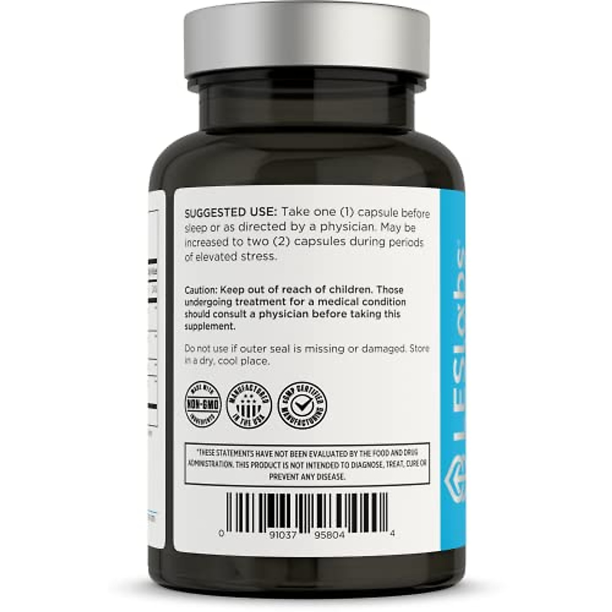 LES Labs Cortisol Health – Stress Relief, Balanced Cortisol Response, Relaxation & Deep Sleep – Phosphatidylserine, Magnesium, Magnolia Bark, Rhodiola Rosea & Ashwagandha – 60 Capsules