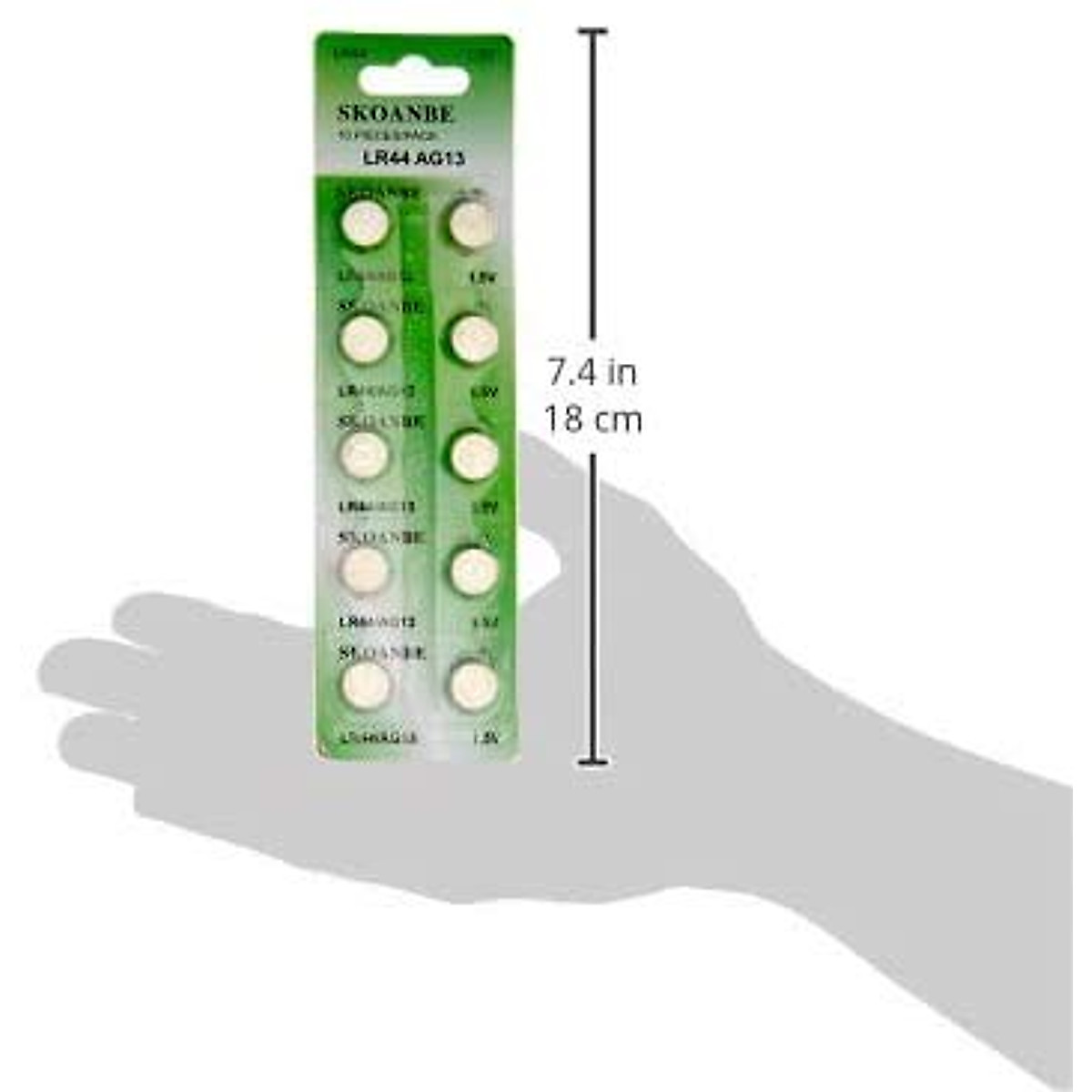 SKOANBE 20PCS AG13 LR44 A76 SR44 303 357 1.5V Button Coin Cell Battery