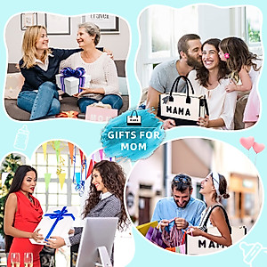 MAMA Tote Bag Mothers Day Gifts for New Mom, Pregnant Women, Canvas Mommy Bag with Zipper, Hospital Bag Essentials for Labor and Delivery, Pregnancy Gifts for Expecting First Time Mom