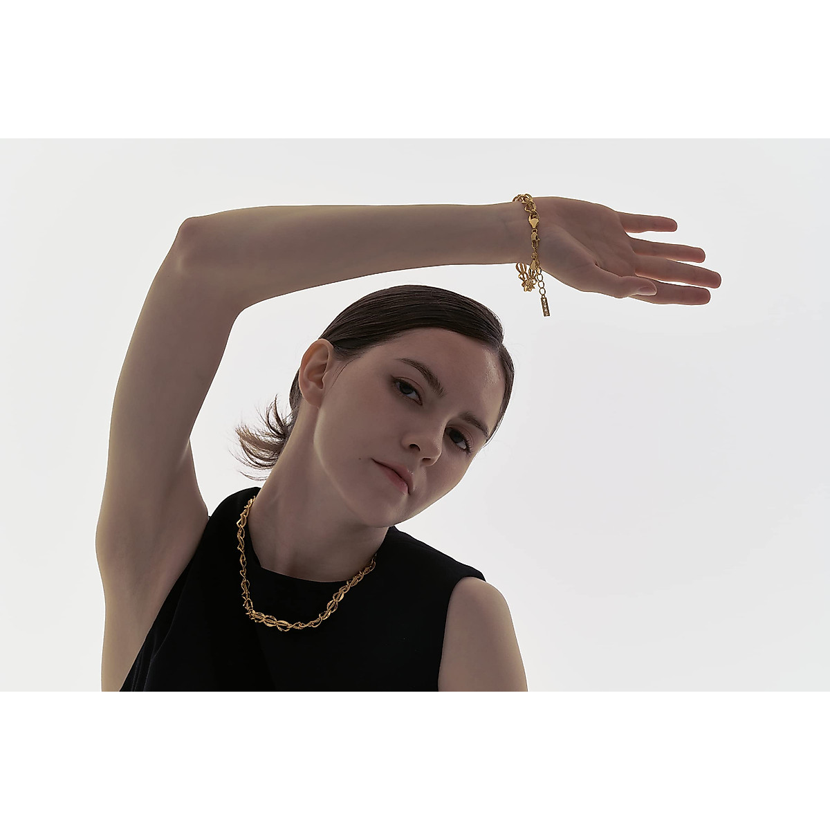 GANALUX 18K Gold Plated Bracelet for Women, Elegance Design Link Chain Jewelry Made in Korea (Multiple)