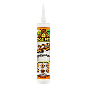 Gorilla Max Strength Clear Construction Adhesive, 9 Ounce Cartridge, Clear, (Pack of 1)