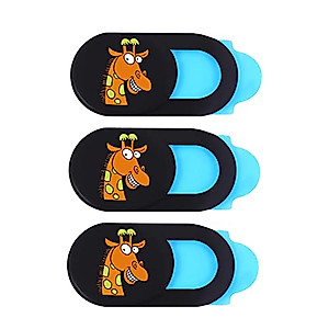 SOLUSTRE USB Camera 3pcs Slider with for Safety Photo Professional Hood Laptop Webcam Covers Cap Tablet Blocker Slide Laptops Giraffe Cartoon Privacy Web Cover Protectors Camera and Lens Ipads