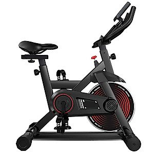 Indoor Cycling Bike Professional Exercise Cycle Bike Sport Bike with LCD Digital Monitor Phone Holder, Stationary Bikes Cardio Workout Machine Upright Bike Belt Drive Home Gym