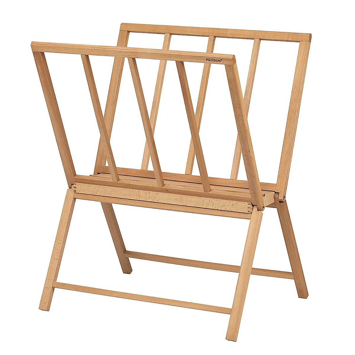 MEEDEN Folding Large Print Rack - Wooden Art Storage Rack - Artist Storage and Display Rack for Canvas Artwork Prints Frame Panels Art Gallery Shows Studios