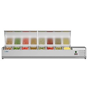KoolMore SCDC-8P-SSL Commercial-Refrigerator, 71 Inch, Silver